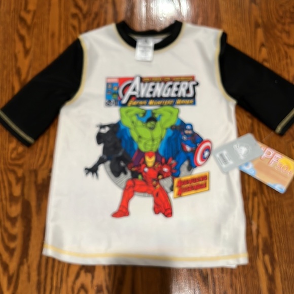 Disney | Swim | Nwt Boys Avengers Rash Guard Upf 5 Size 90 | Poshmark